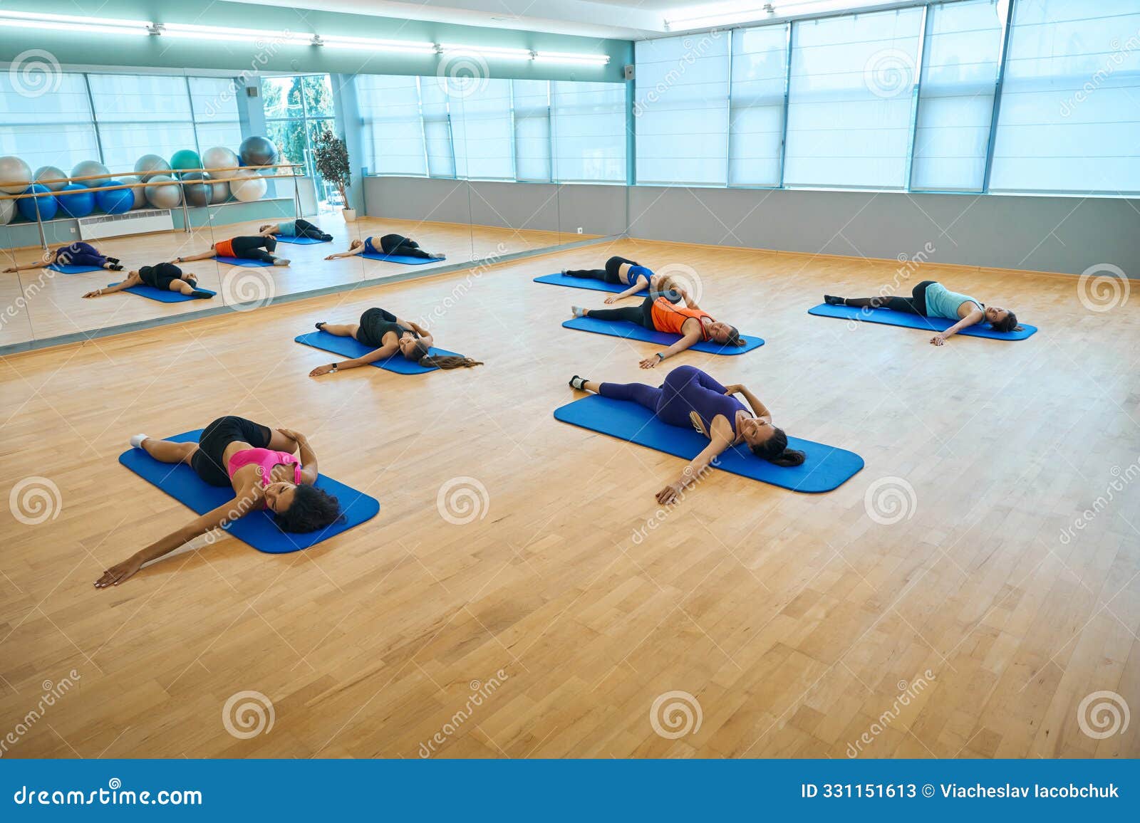 Pilates Classes in a Spacious Training Room Stock Image - Image of ...