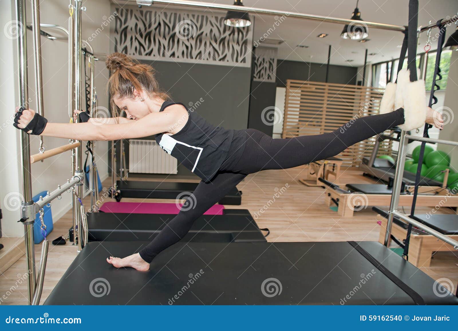 Pilates girl stock photo. Image of class, healthy, indoor - 59162540