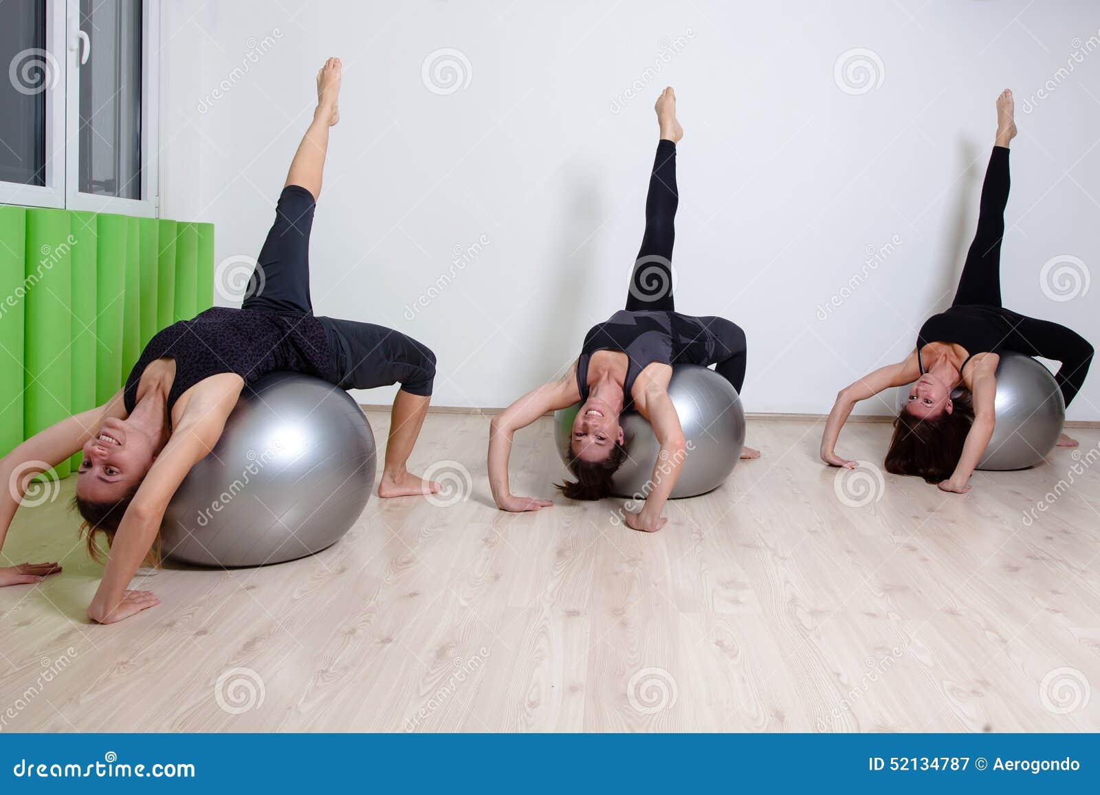 Pilates group training stock image. Image of happy, exercise - 52134787