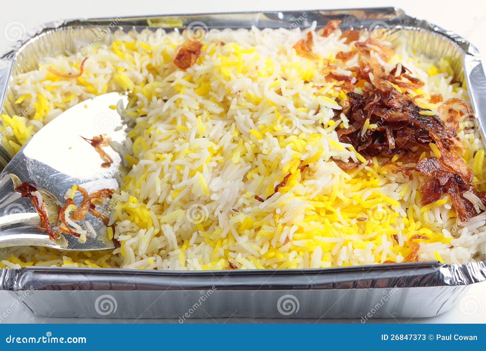 Pilau rice takeaway stock image. Image of aluminum, indian - 26847373