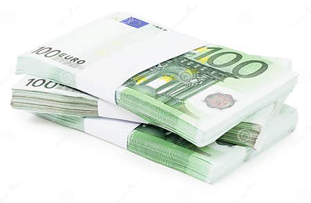 Pile of 100 Euros stock image. Image of finance, green - 3464347