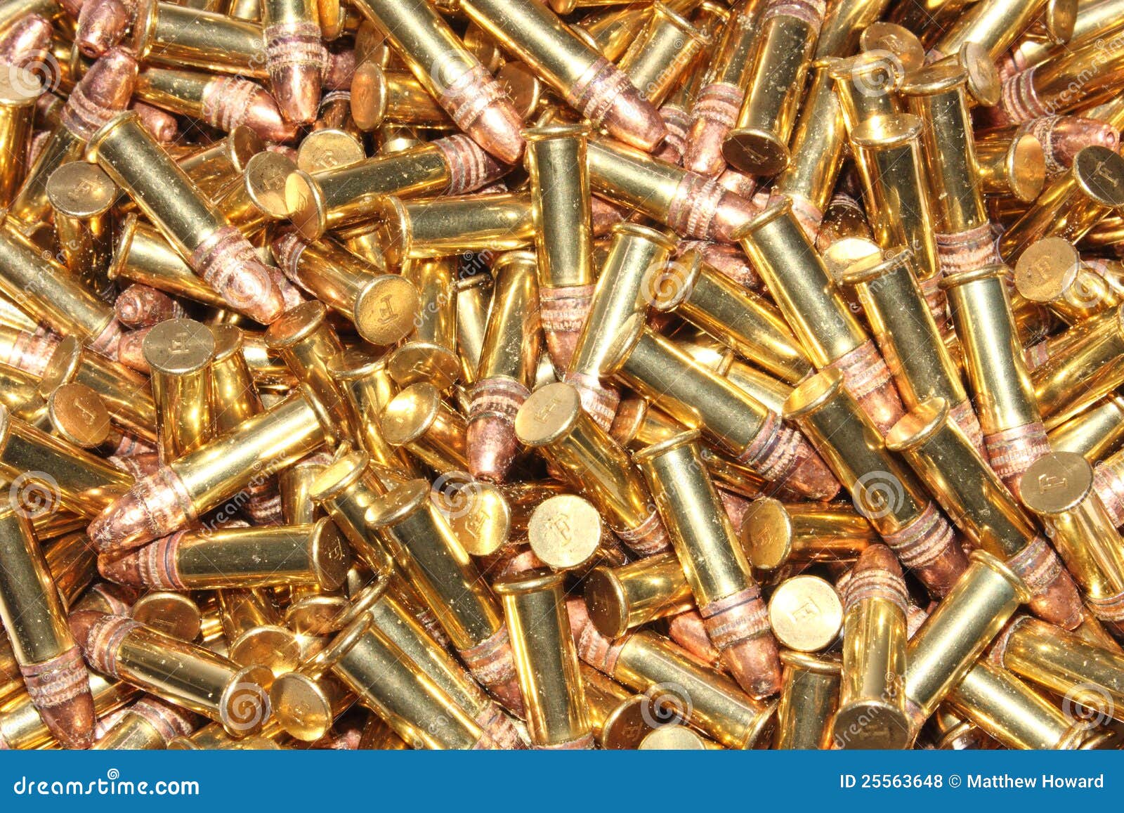 Pile of .22 Caliber Bullets Stock Photo - Image of case, weapon: 25563648