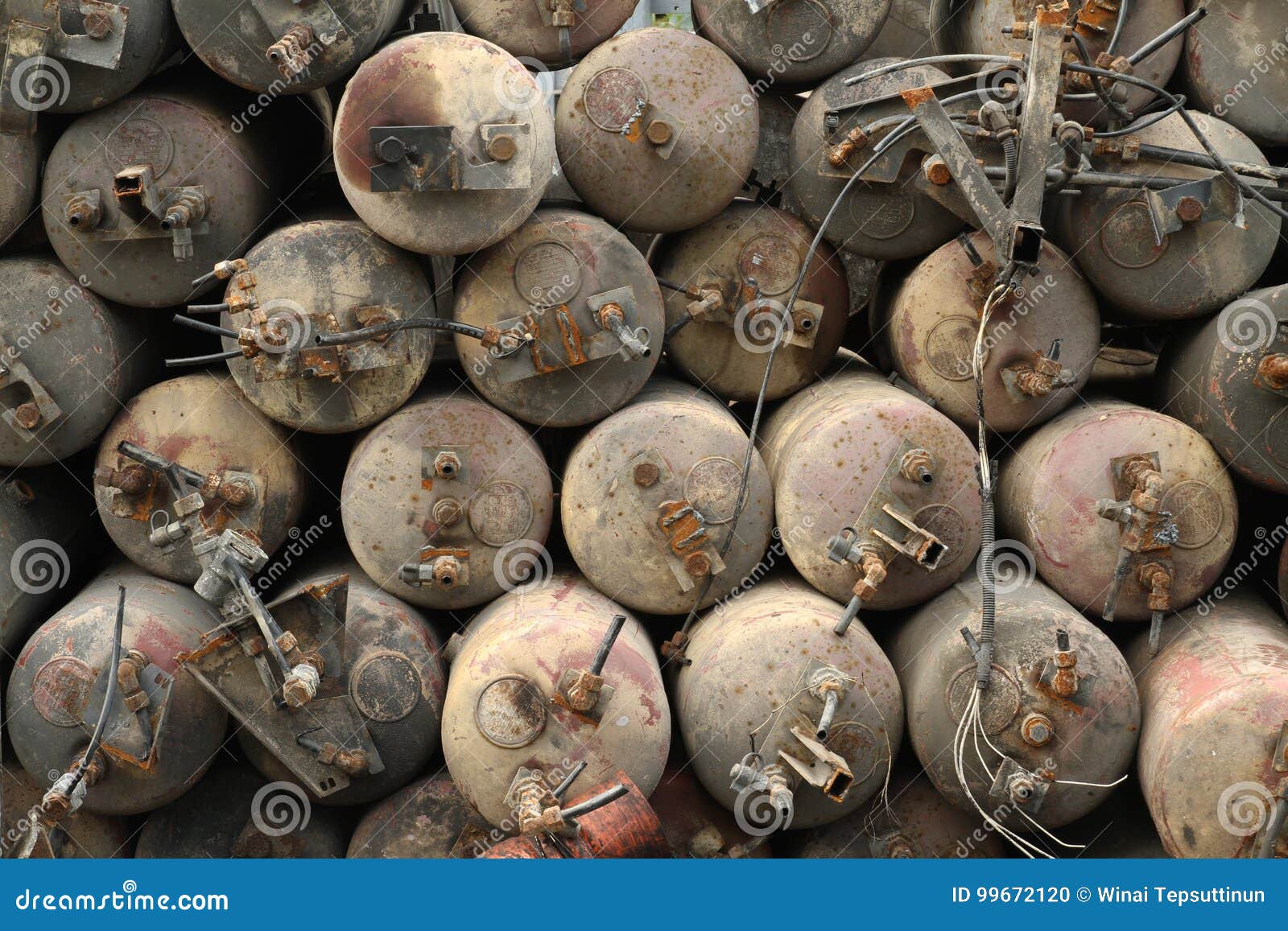 Pile of air tank stock photo. Image of olden, garbage - 99672120