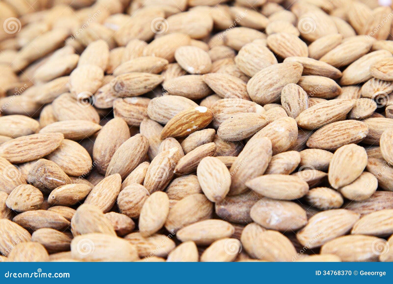 Pile of Almonds in Supermarket Stock Photo - Image of almond, brown ...
