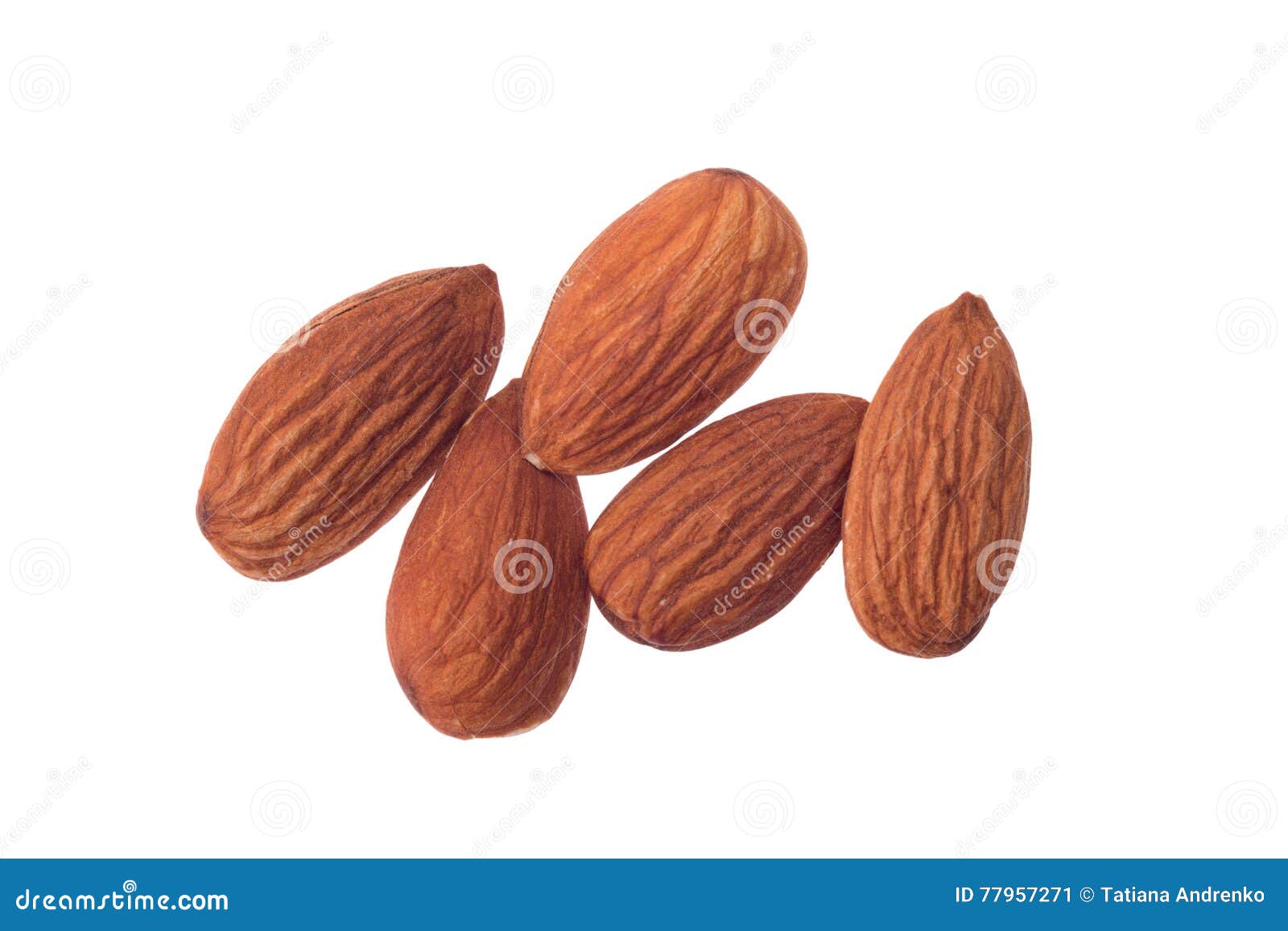 Pile of Almonds on White Background Stock Image - Image of bunch, brown ...