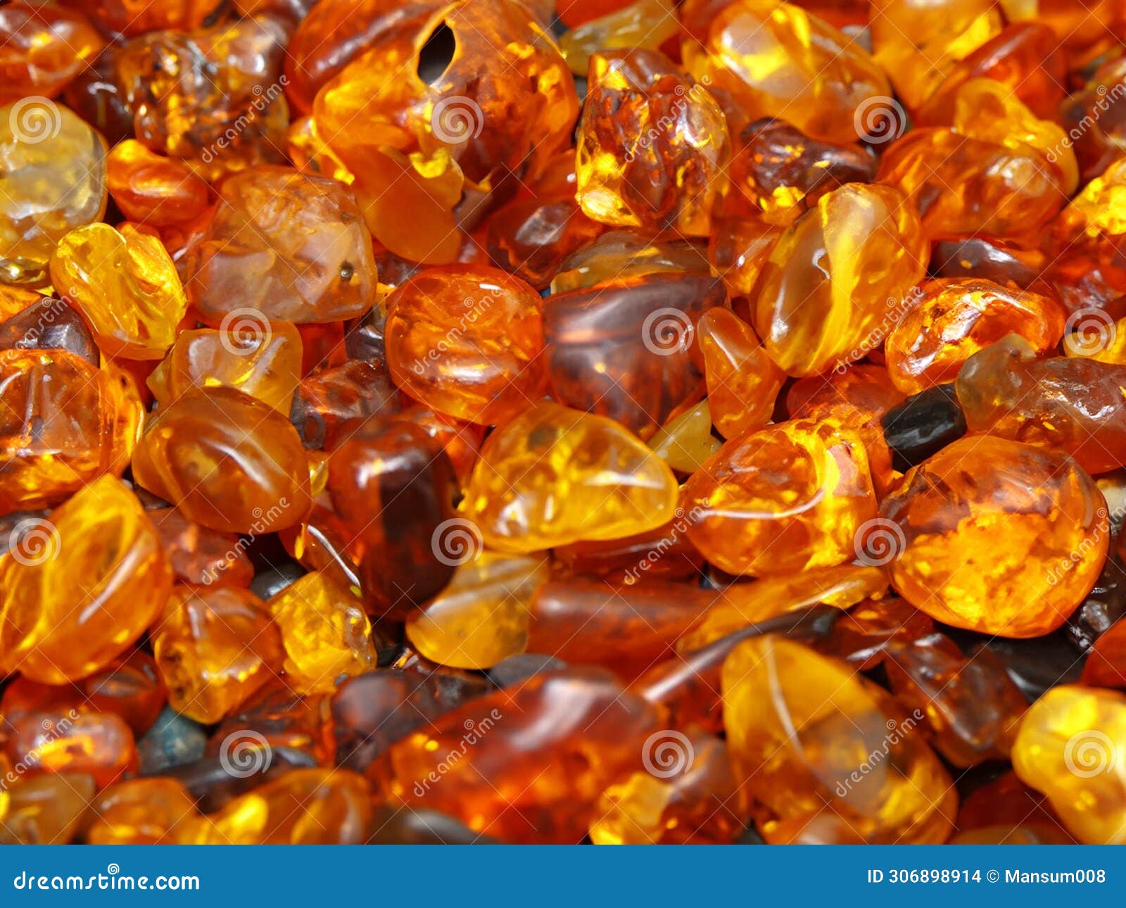 A Pile of Amber Stones with a Yellow Center Stock Photo - Image of ...
