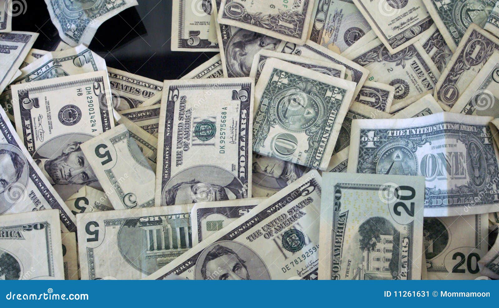 Pile of American Money stock image. Image of earns, close - 11261631