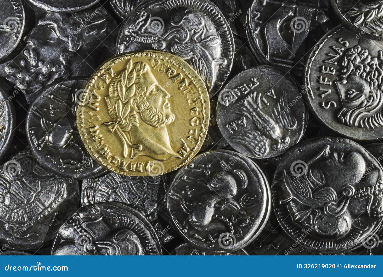 Pile of Ancient Coins stock photo. Image of antique - 326219020