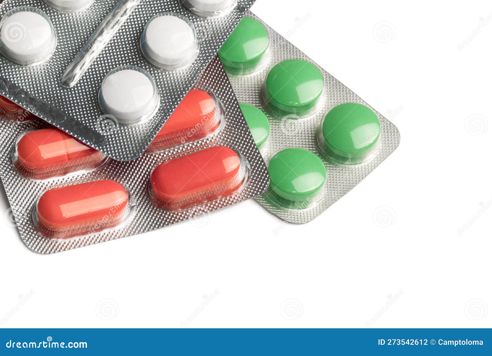 Pile of Antibiotic Capsule Pills in Blister Pack. Pharmaceutical ...