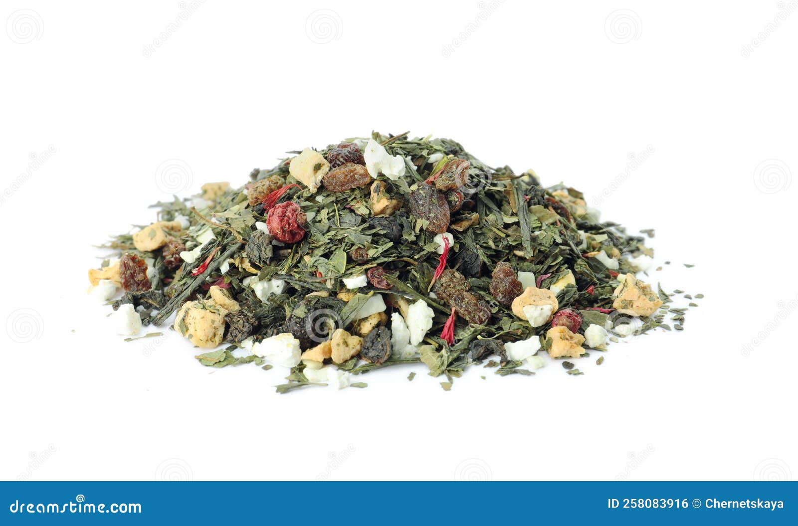 Pile of Aromatic Herbal Tea Isolated on White Stock Photo - Image of ...