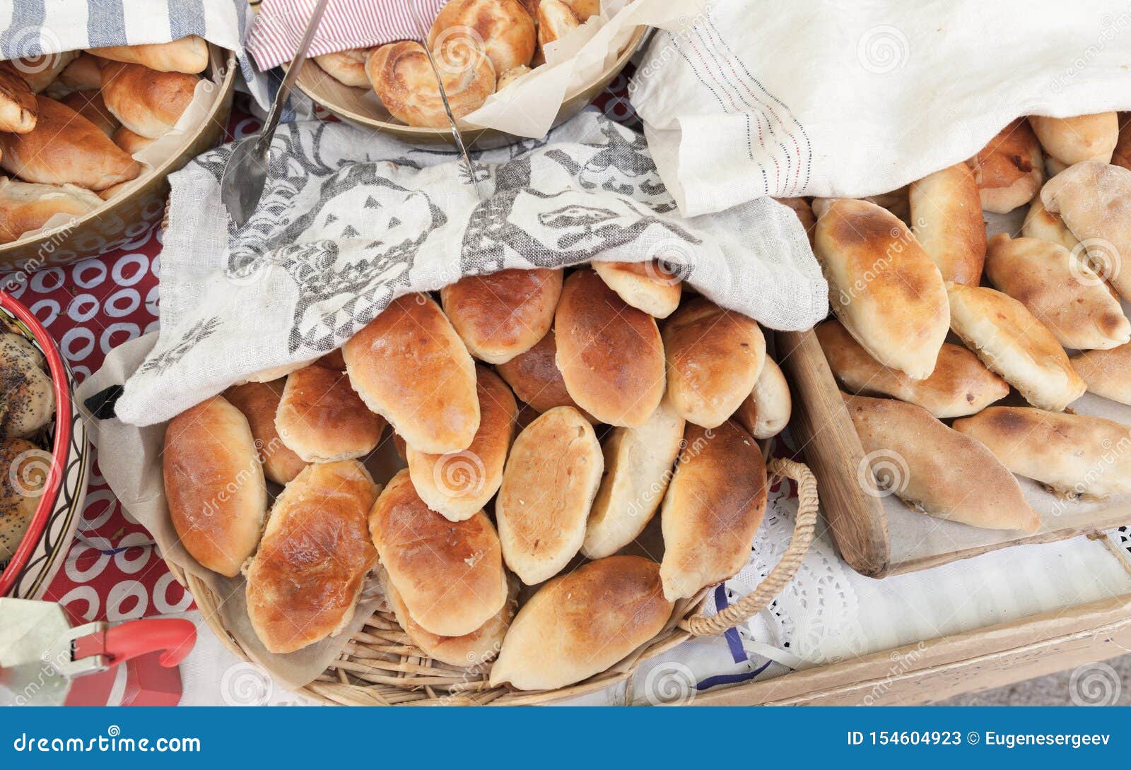 Pile of Assorted Homemade Pies Stock Image - Image of basket, group ...