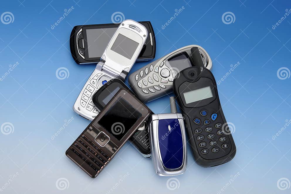 Pile of Assorted Mobile Phones Stock Photo - Image of pile, antenna ...