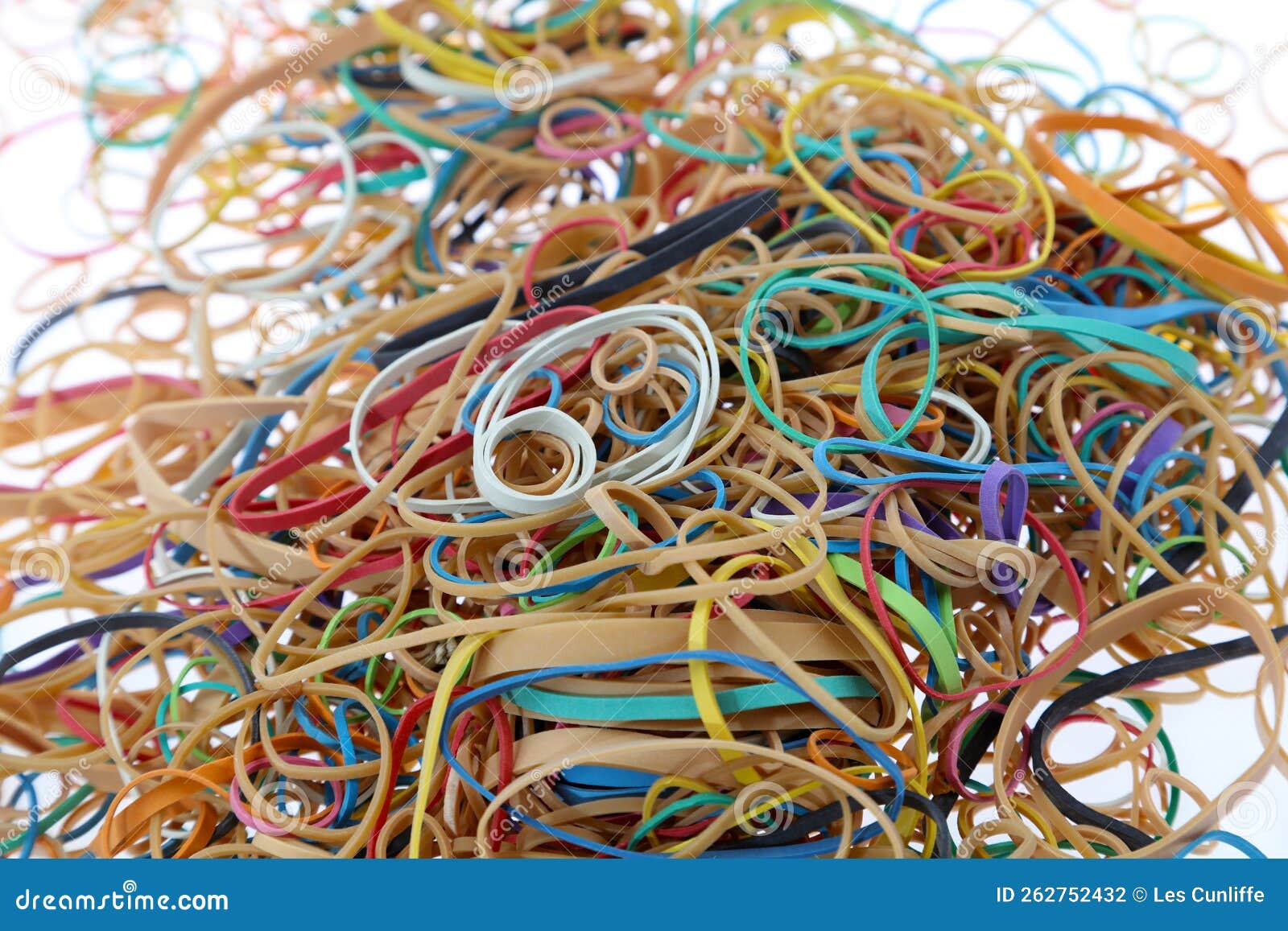 Assorted rubber bands stock photo. Image of stack, collection - 262752432