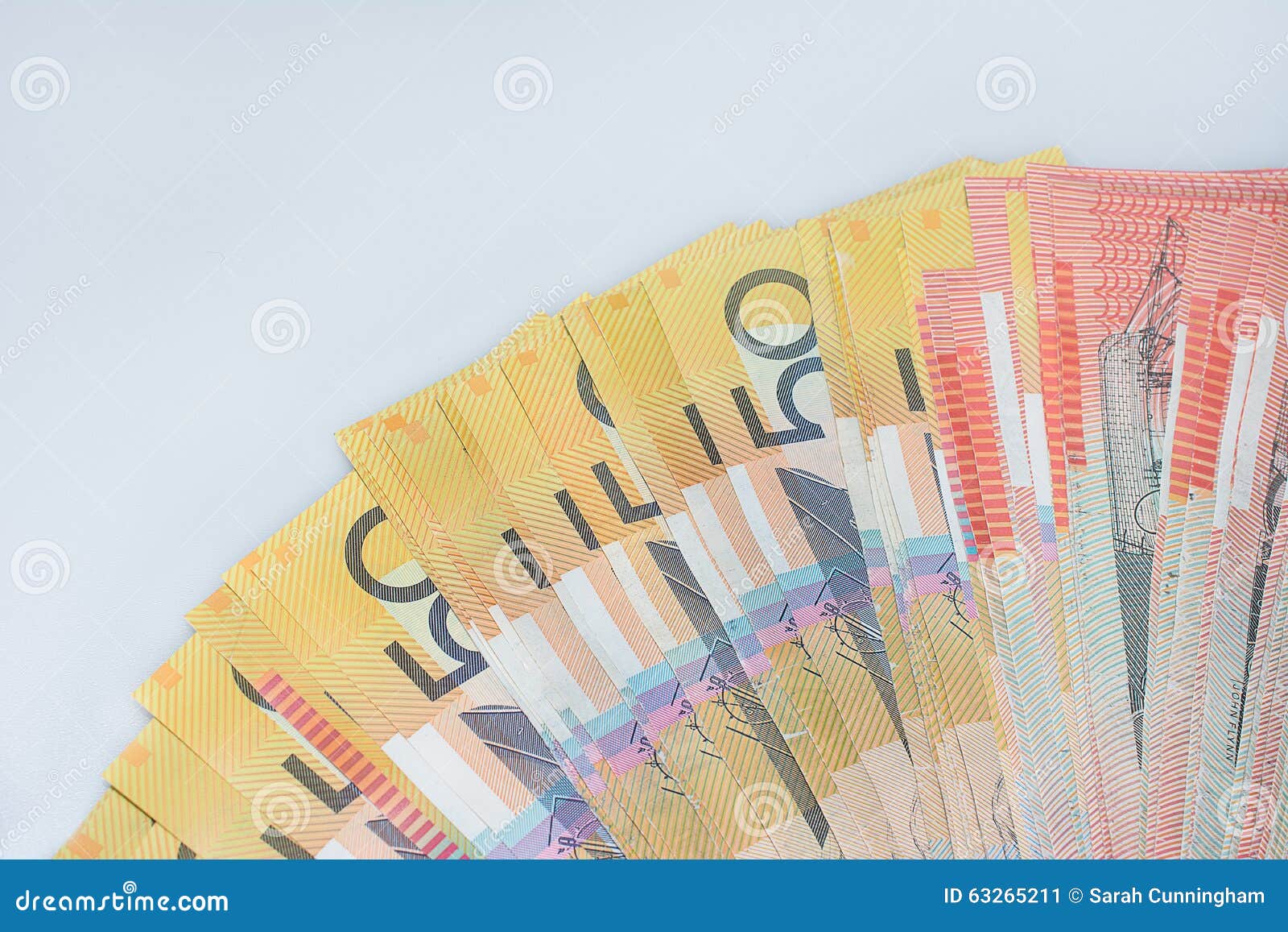 Pile of Australian Money Banknotes Stock Image - Image of polypropylene ...