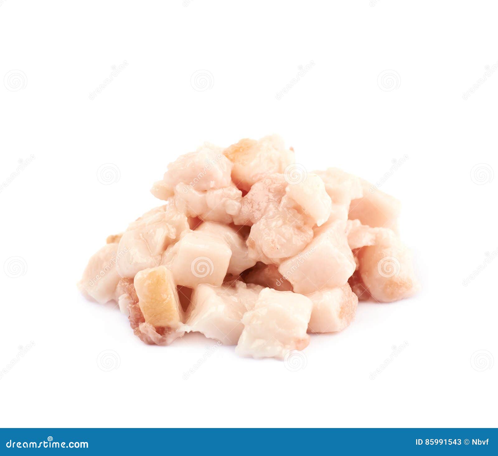 Pile of Bacon Fat Cubes Isolated Stock Image - Image of macro, cubed ...