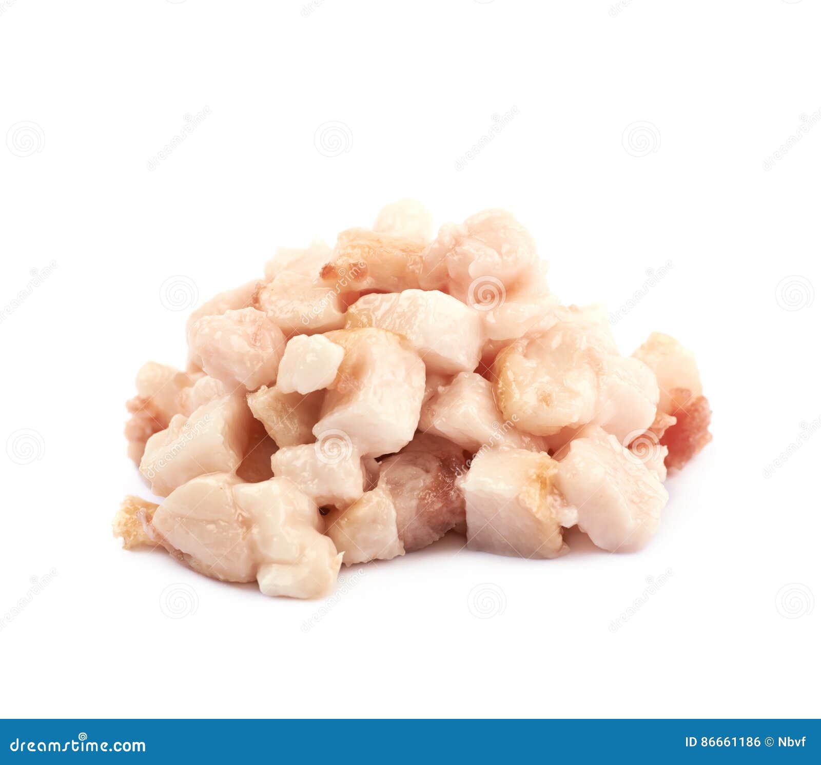 Pile of Bacon Fat Cubes Isolated Stock Photo - Image of meat, bacon ...