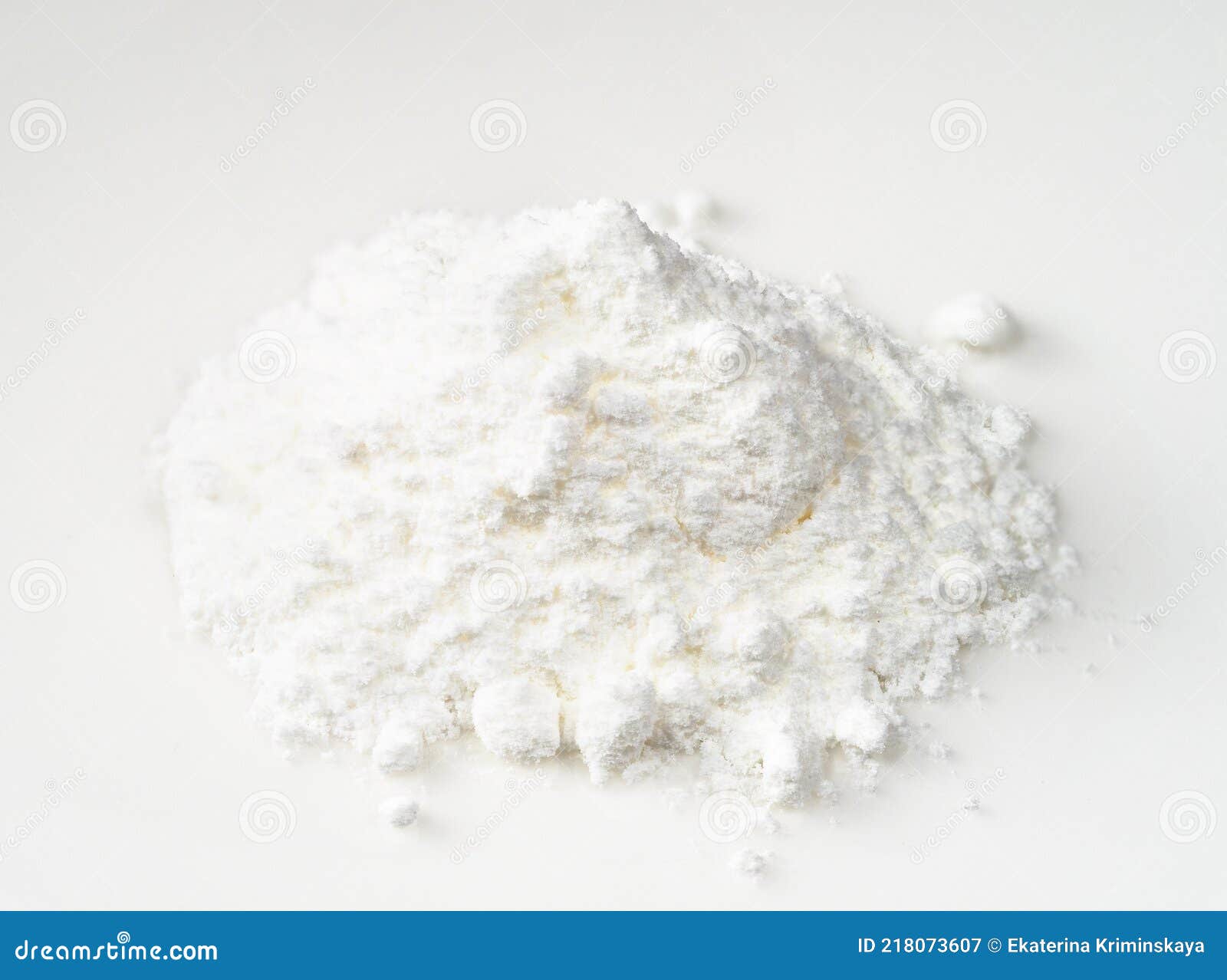 Pile of Baking Powder Closeup on White Stock Image - Image of plate ...