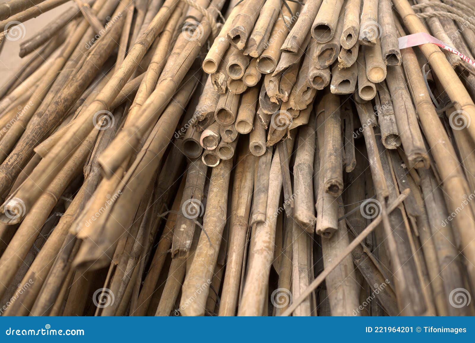 A pile of bamboo rods stock image. Image of material - 221964201