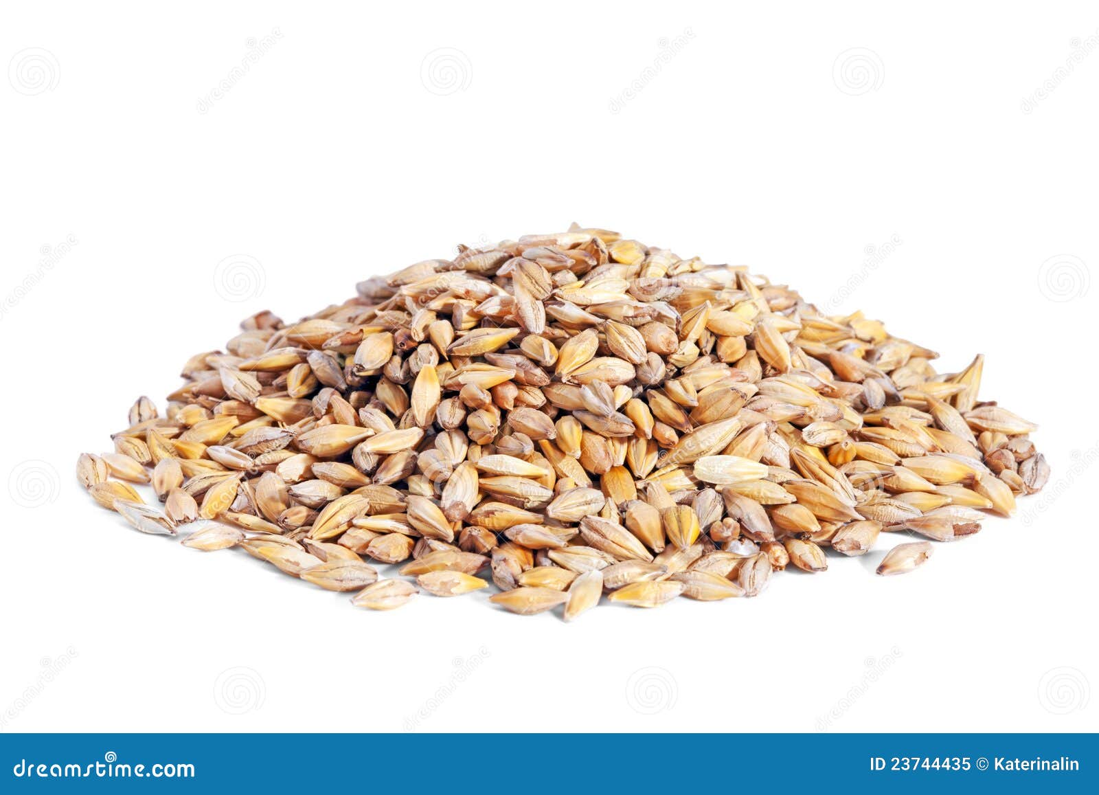 Pile Barley Grain Isolated On White Background. Royalty-Free Stock ...