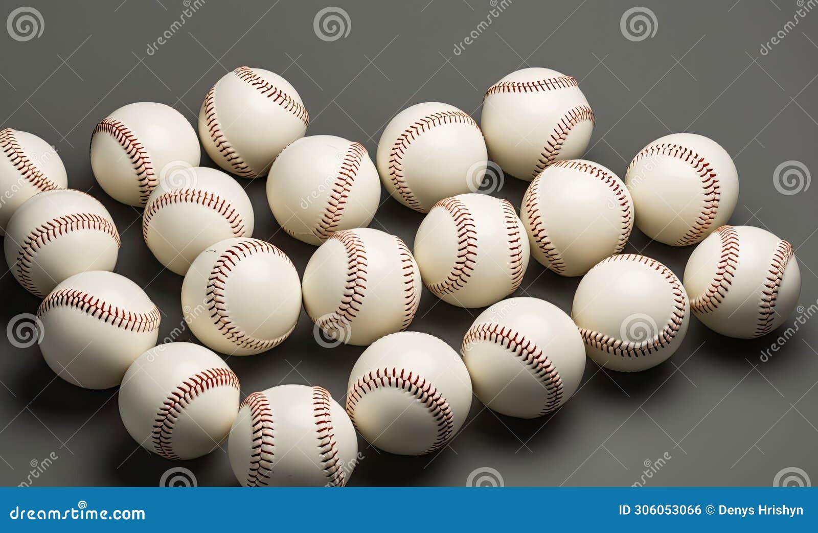 A Pile of Baseballs Resting on a Table Stock Illustration ...