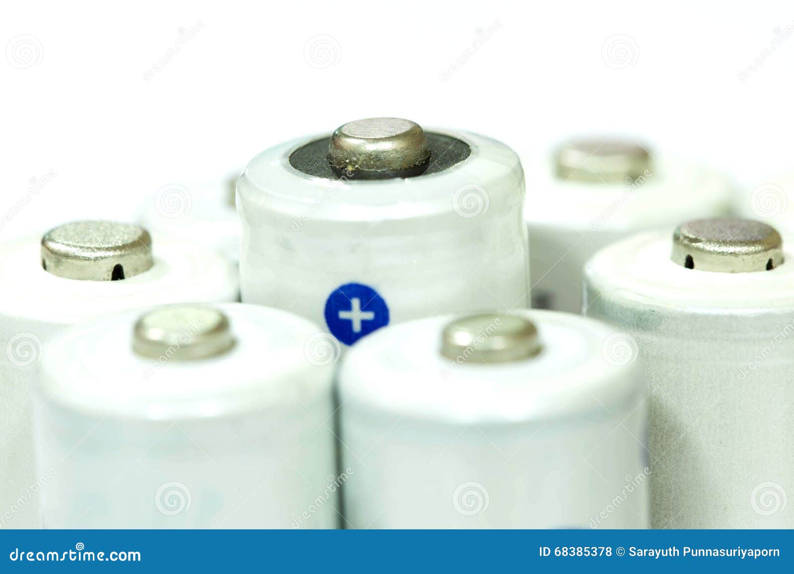 Pile of Batteries Stacked in a Row Together Stock Photo - Image of blue ...