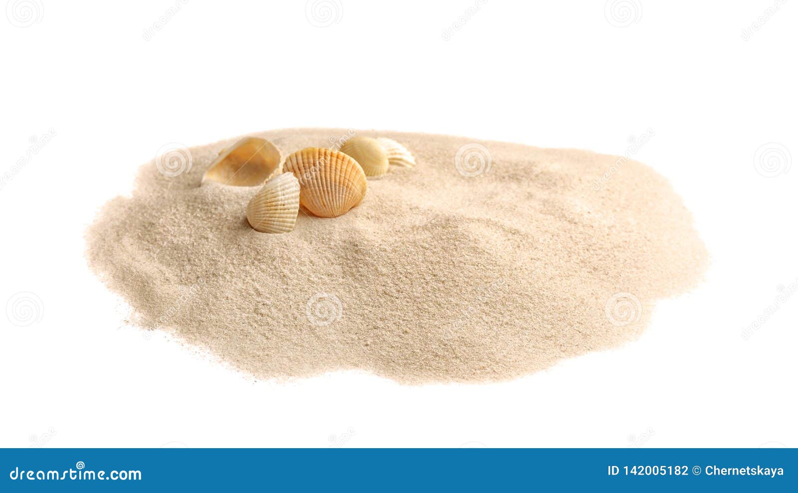Pile of Beach Sand with Sea Shells Stock Photo - Image of heat, desert ...