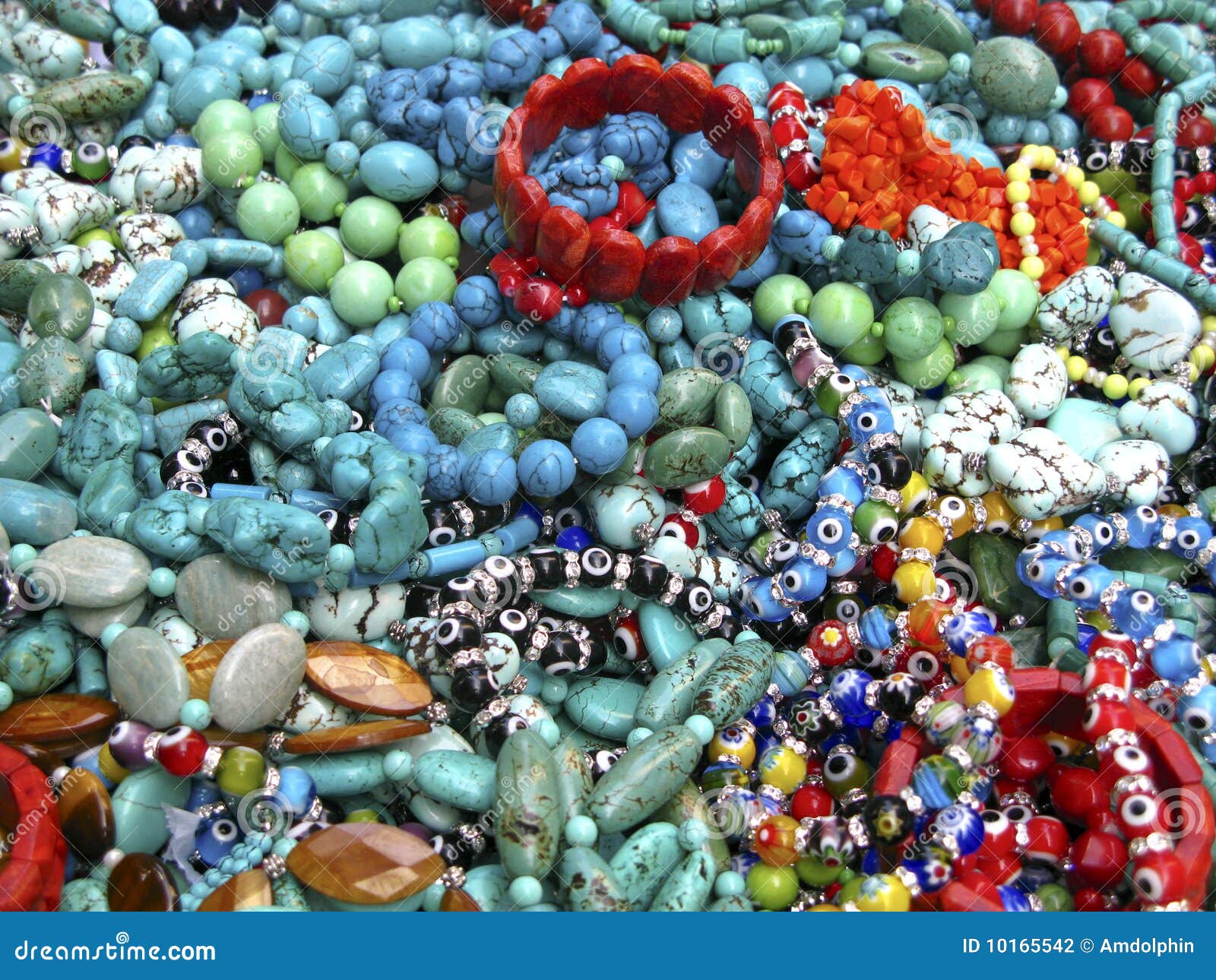 PIle of beaded bracelets stock photo. Image of turquoise - 10165542