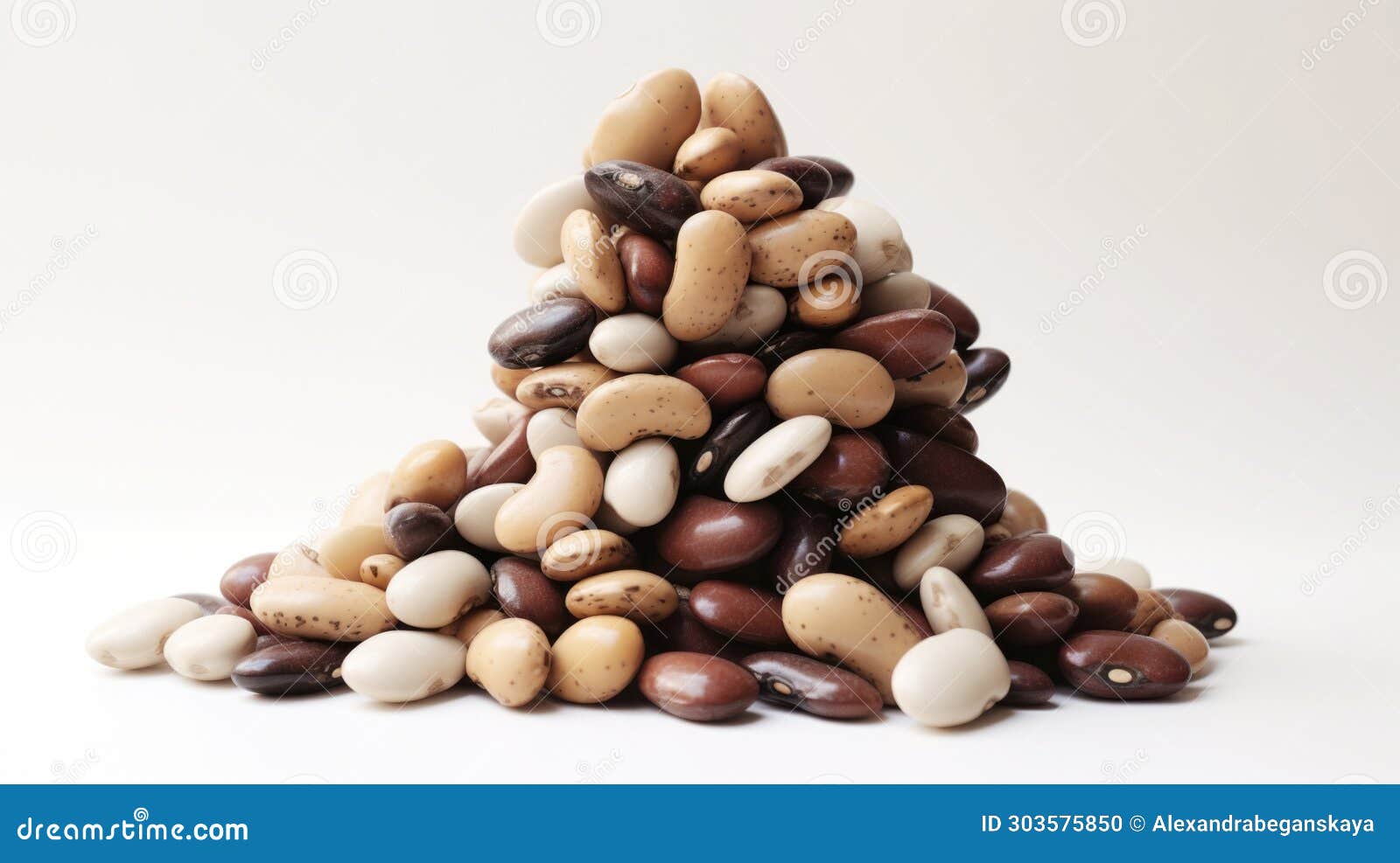 A Stack Of Kidney Bean On White Background Vector Illustration ...