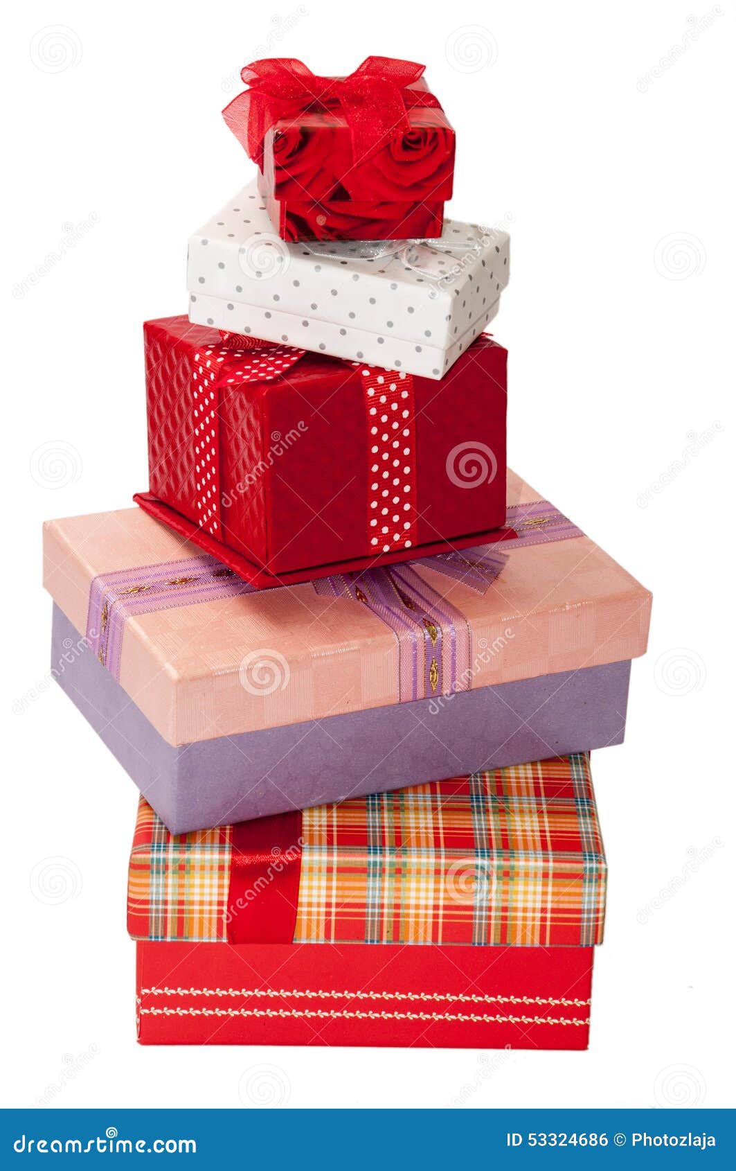 Pile of Beautiful Gift Boxes with Bows Stock Photo - Image of occasion ...