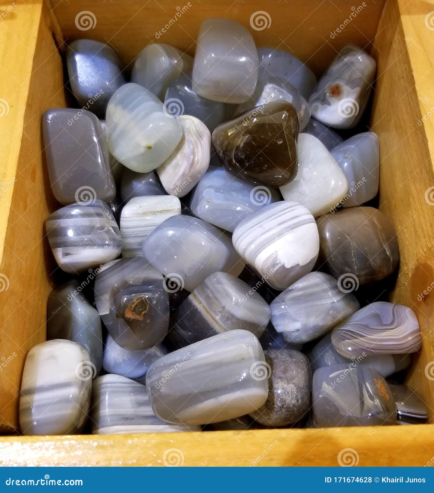 A Pile of Beautiful Grey Agate Botswana Stones Stock Photo - Image of ...