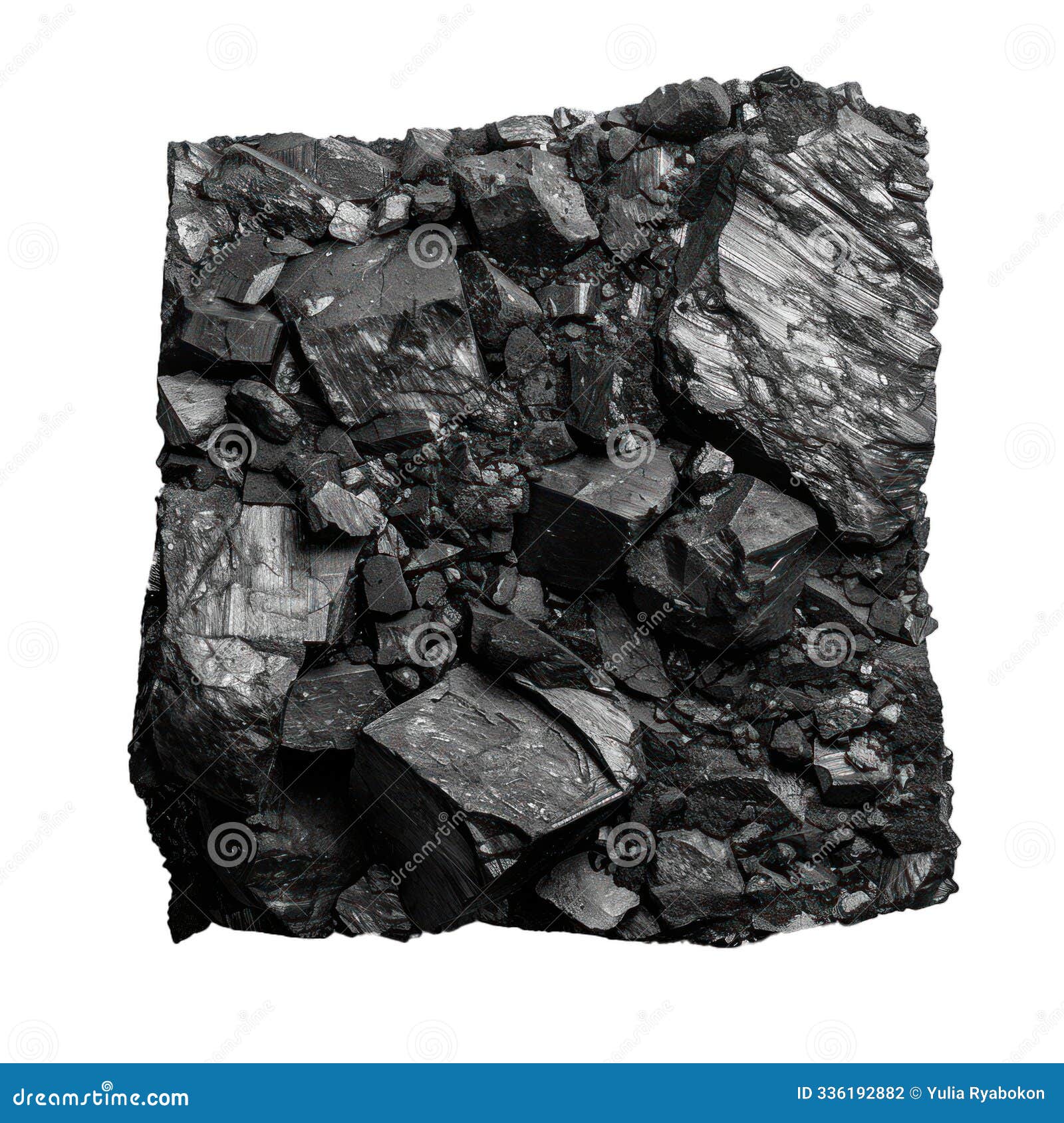 Pile of Black Coal Chunks Forming a Square Shape Stock Illustration ...
