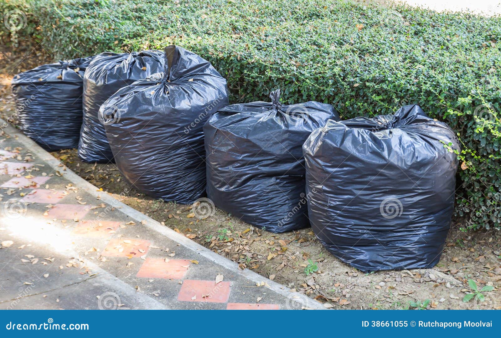 Pile of black garbage bags stock image. Image of waste - 38661055