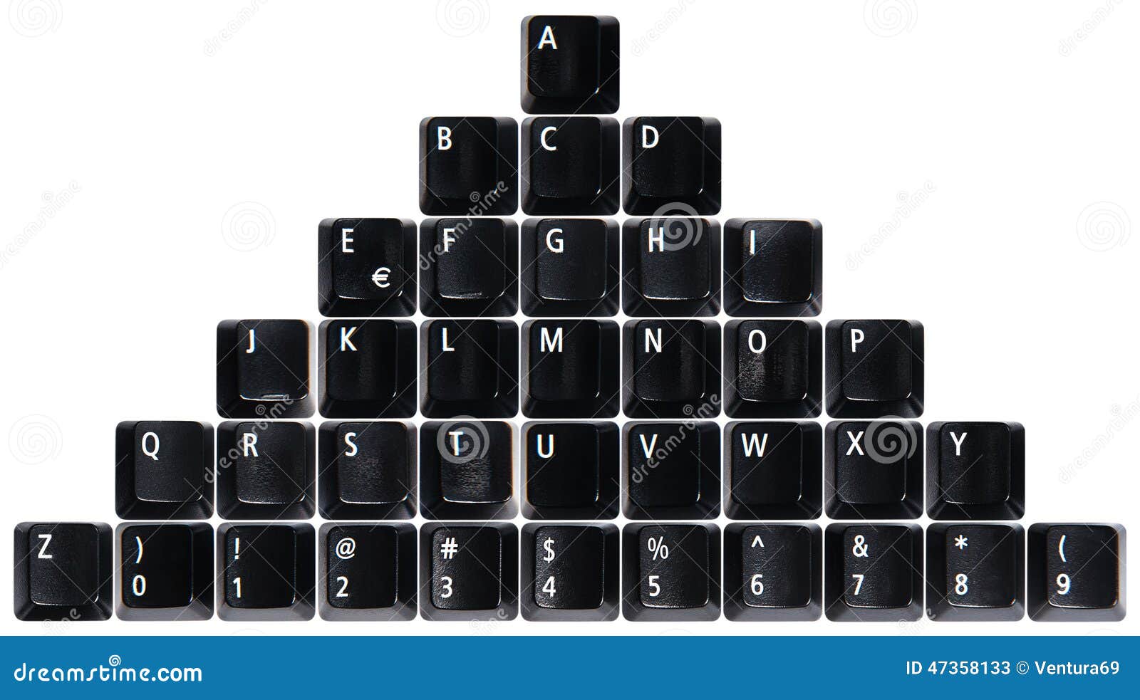 Pile of Black Keyboard Keys Stock Image - Image of language, empty ...