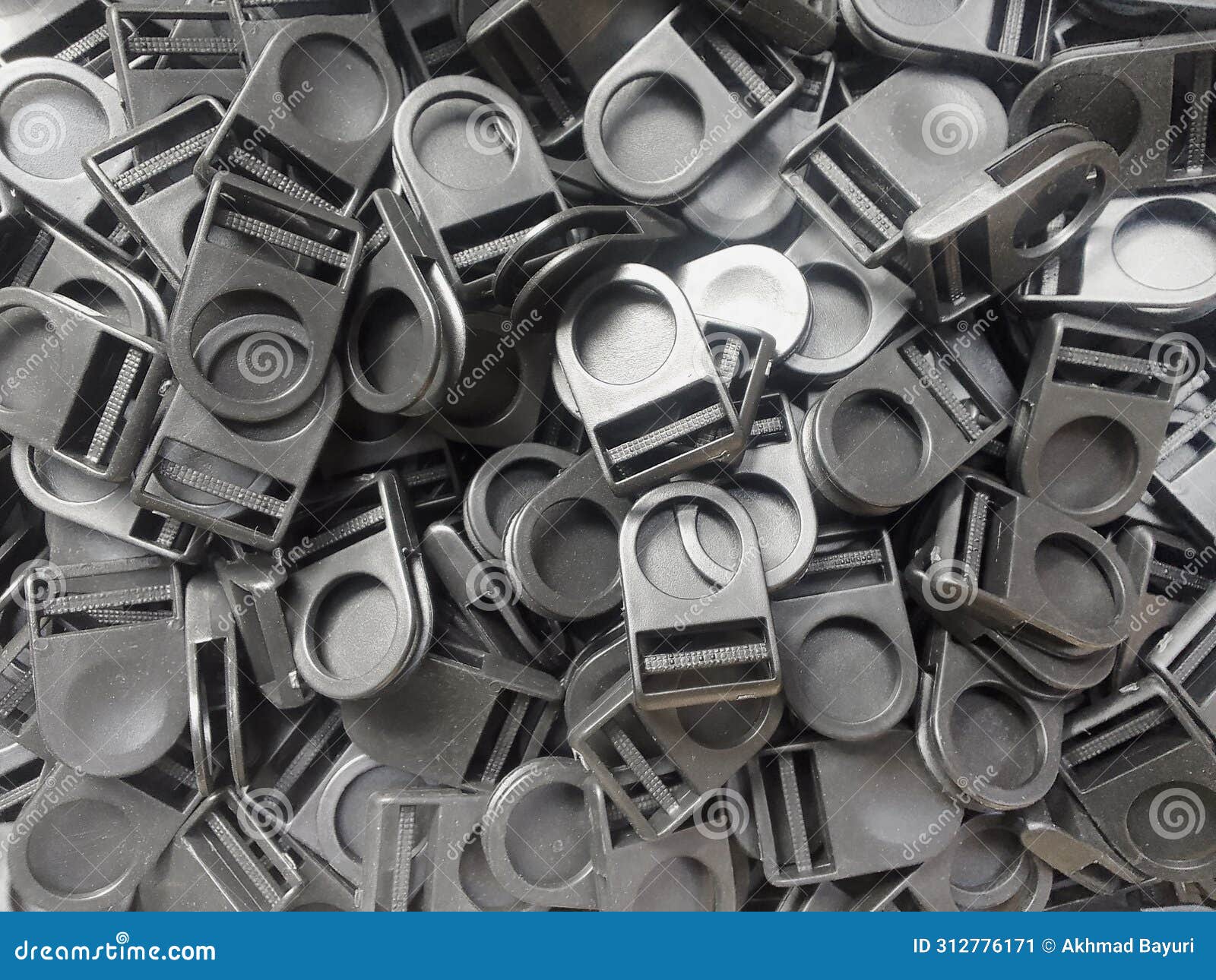 Pile of Black Plastic Hook Buttons Stock Image - Image of factory, heap ...