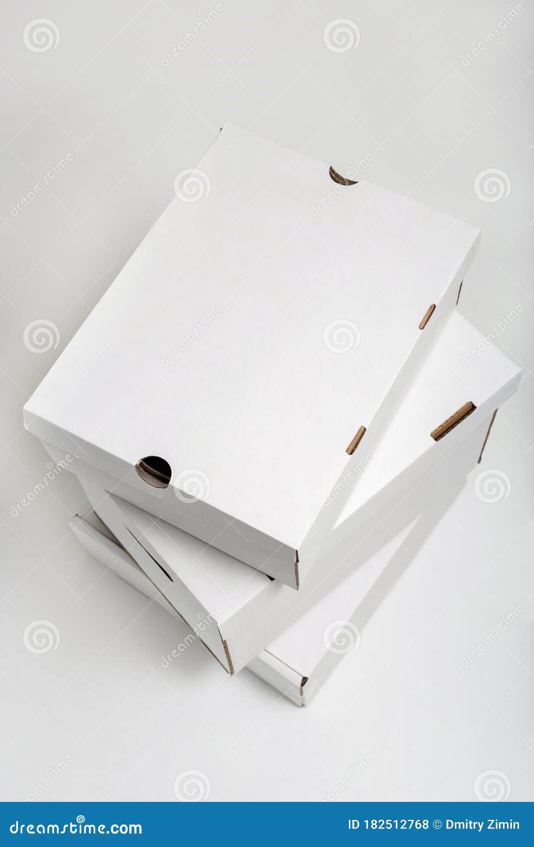 Pile of Blank White Shoe Boxes. View from Above Stock Photo - Image of ...
