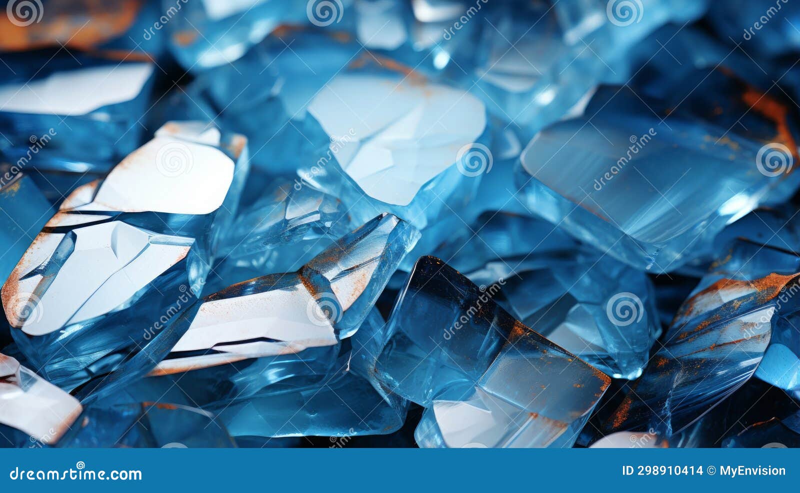 A Pile of Blue Crystals Background Stock Illustration - Illustration of ...