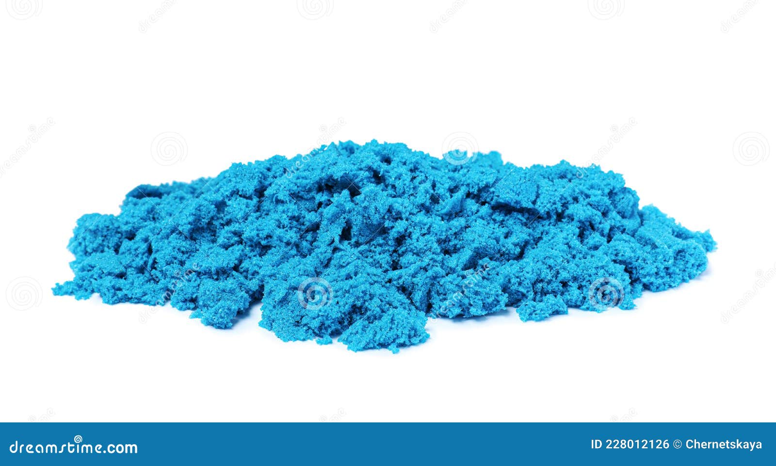 Pile of Blue Kinetic Sand on White Background Stock Photo - Image of ...