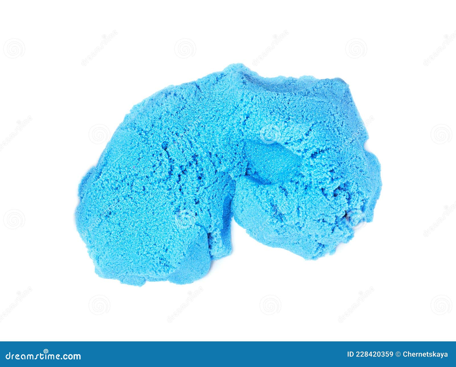 Pile of Blue Kinetic Sand on White Background, Top View Stock Image ...
