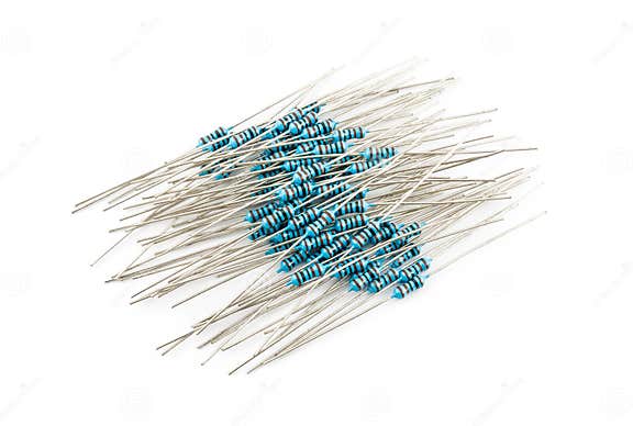 Pile of Blue Resistors stock photo. Image of power, color - 42711076