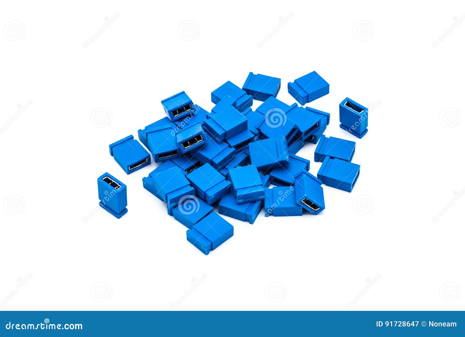 Pile of Blue Short Circuit Cap Jumper Stock Image - Image of circuit ...