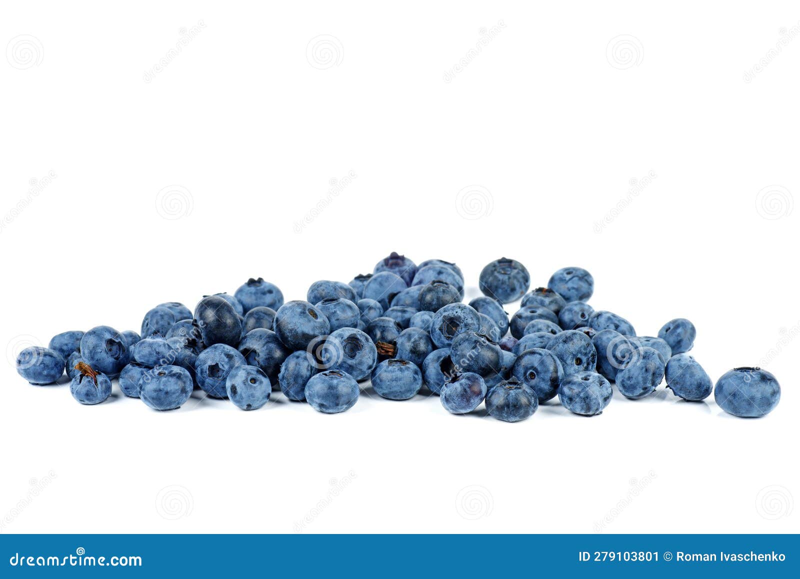 Pile of Blueberry Isolated on a White Background Stock Image - Image of ...