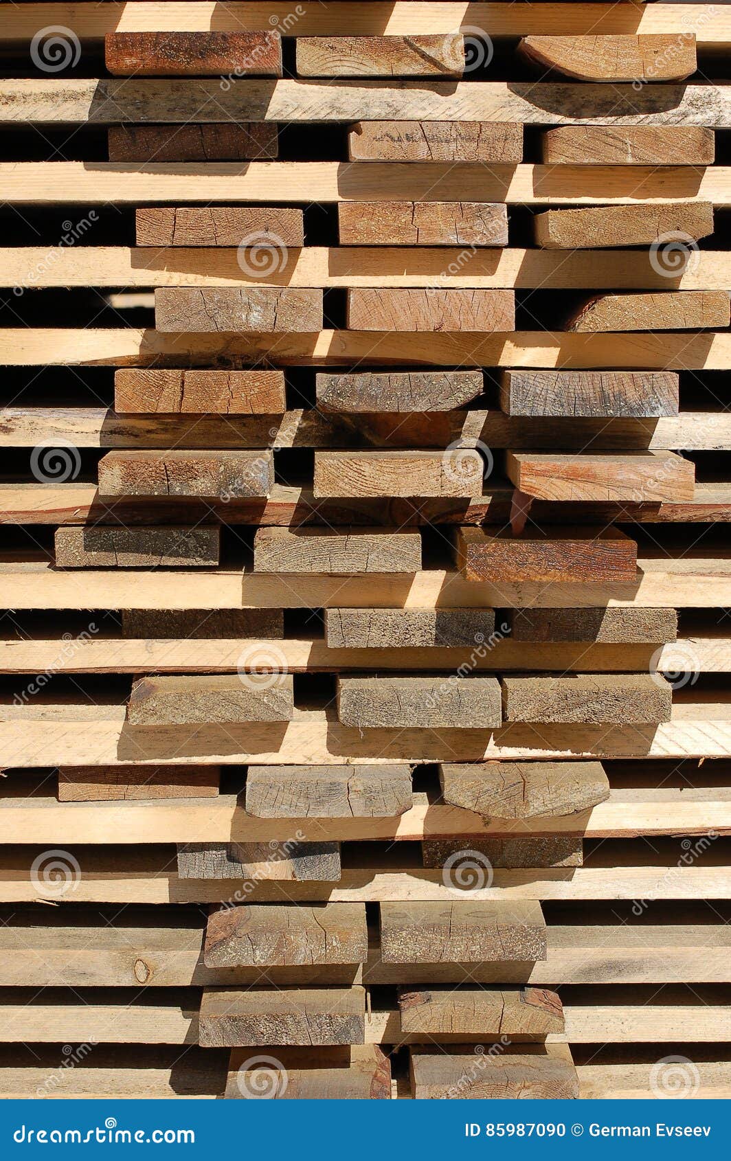 Pile of Boards at Construction Site Stock Photo - Image of building ...