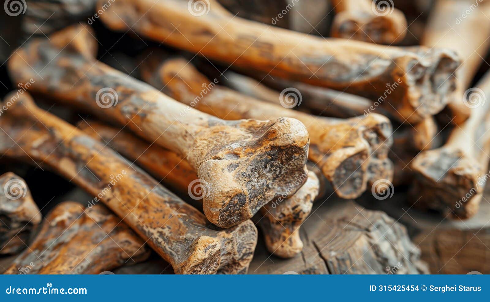 A Pile of Bones are Stacked on Top of Each Other, AI Stock Illustration ...