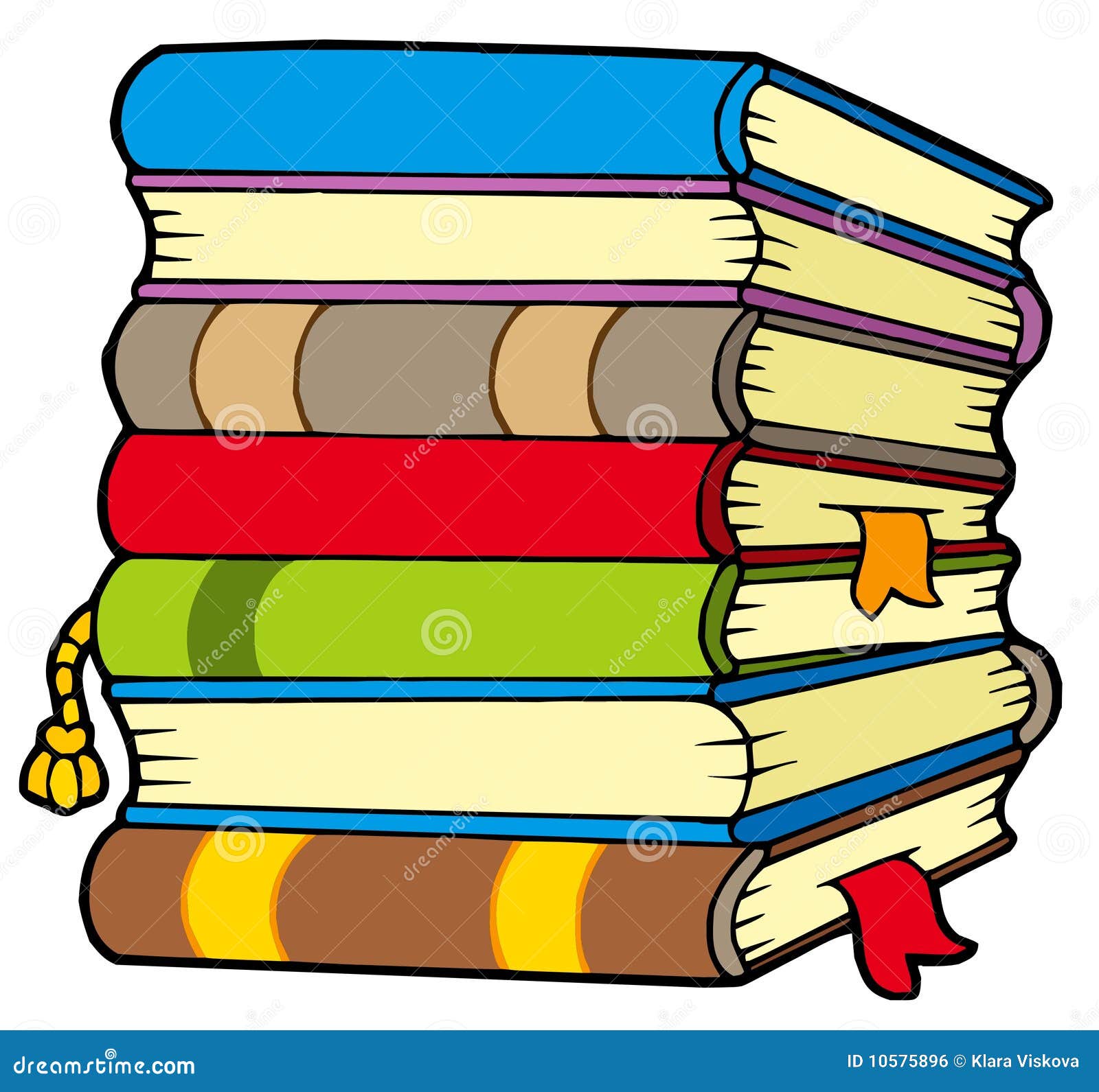 Pile of books stock vector. Illustration of artwork, color - 10575896