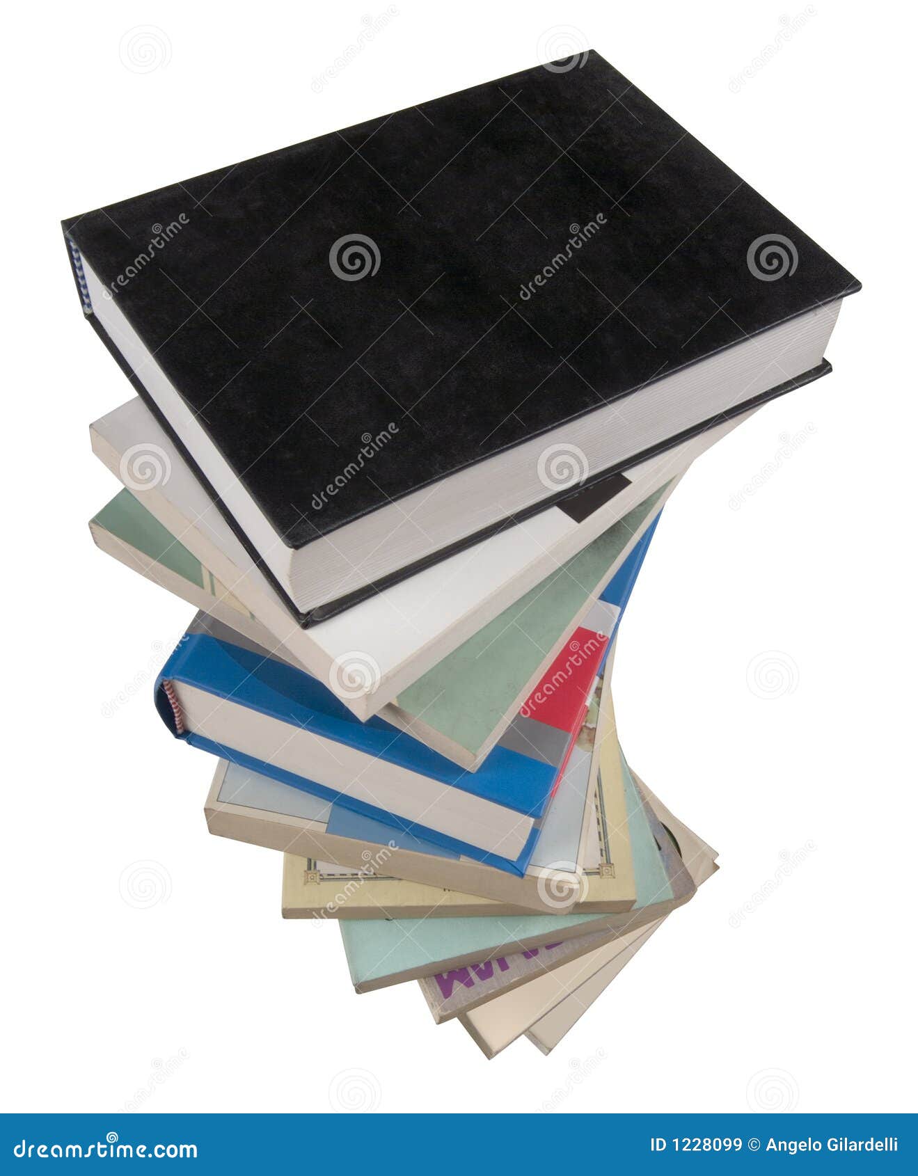 A Pile Of Books With Math Formulas Written In Doodle Style Stock Photo ...