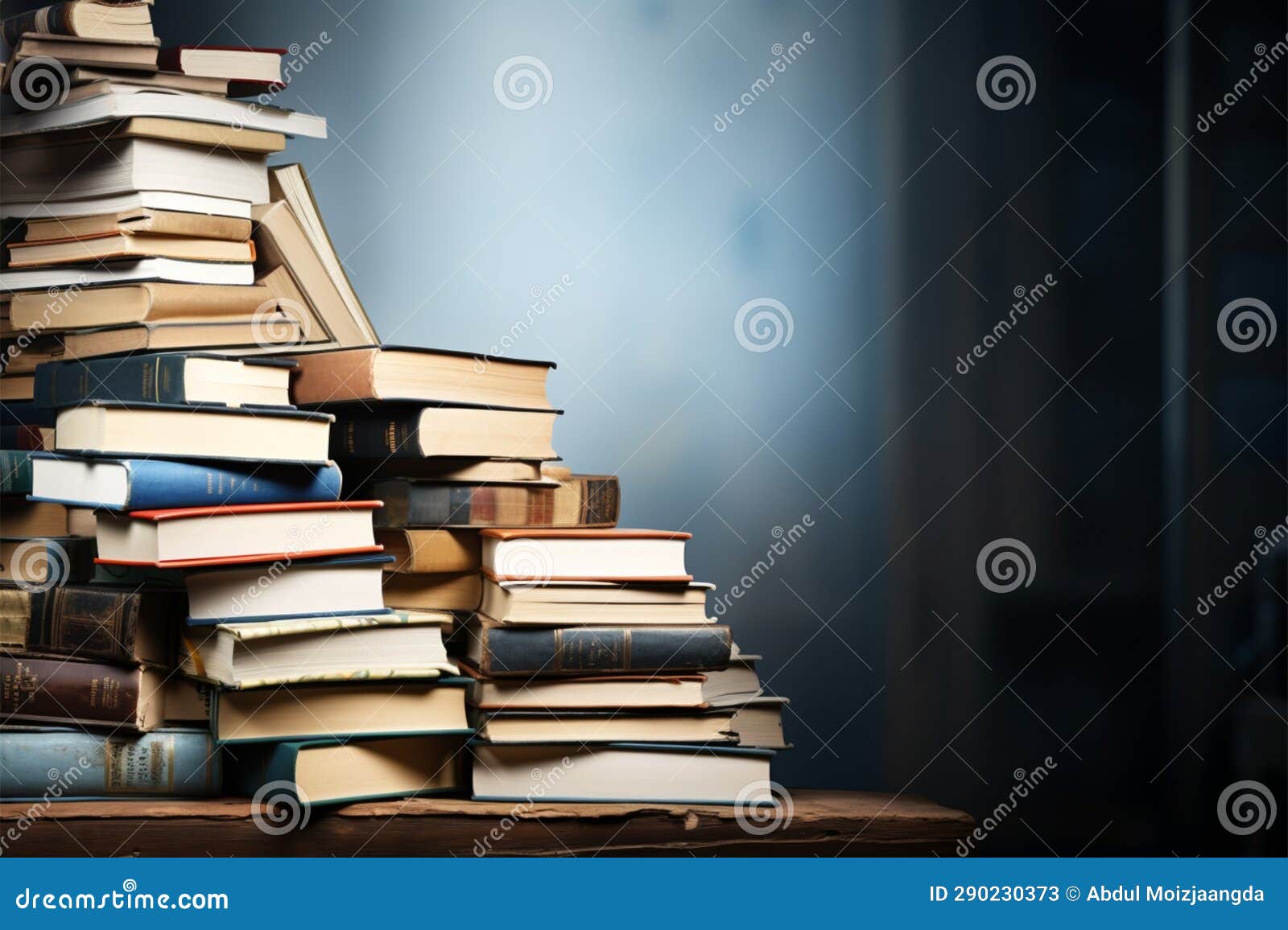 A Pile of Books, a Backdrop Symbolizing Education and Learning Stock ...