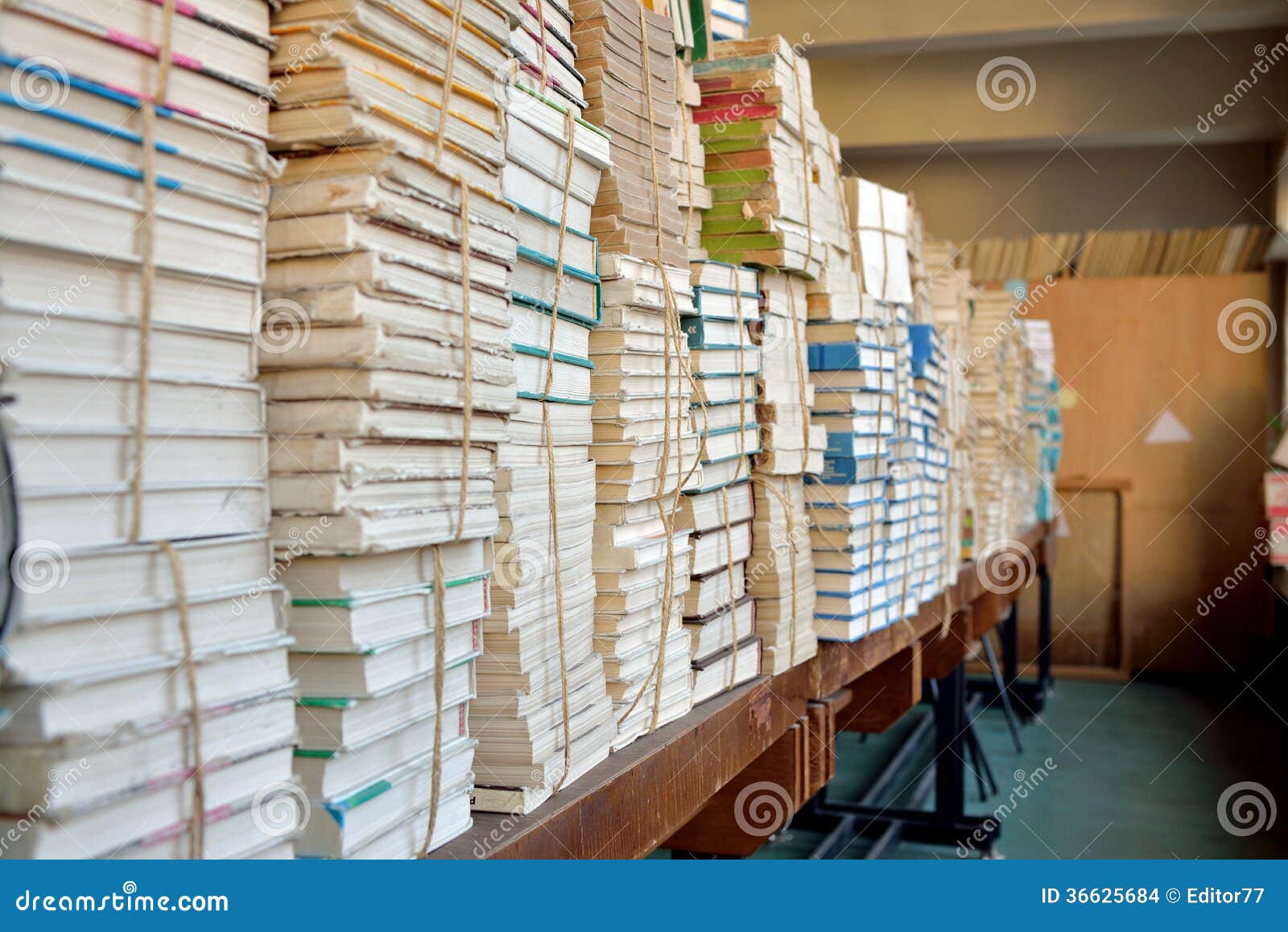 Pile of books stock photo. Image of colors, rope, pile - 36625684