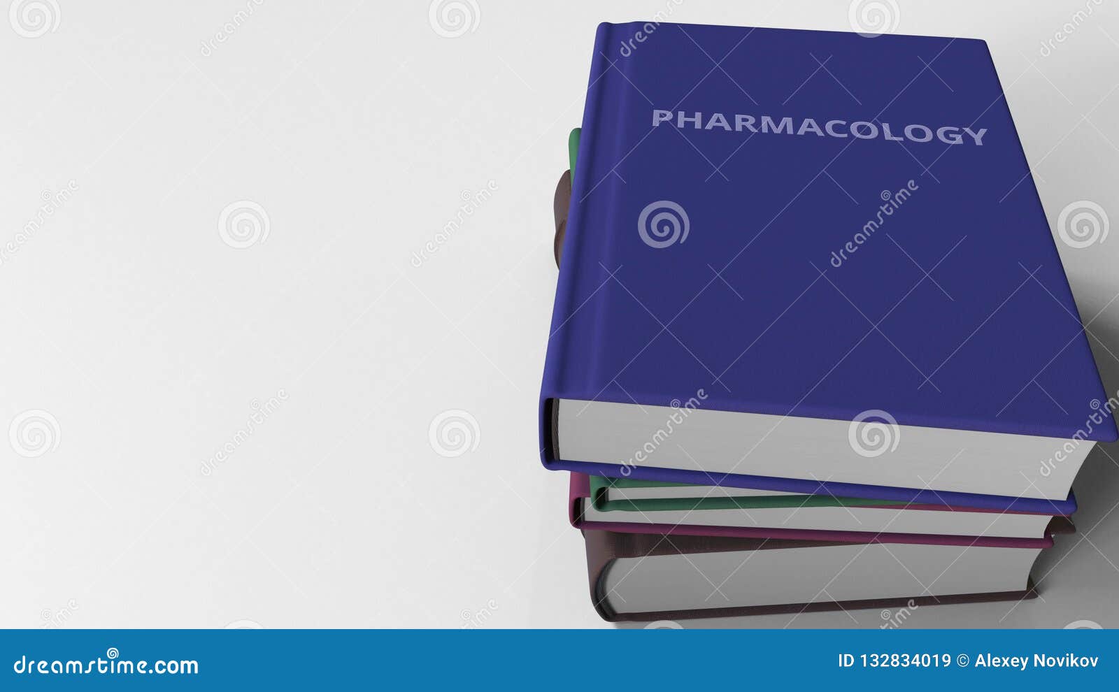 Book Cover with PHARMACOLOGY Title. 3D Rendering Stock Illustration ...