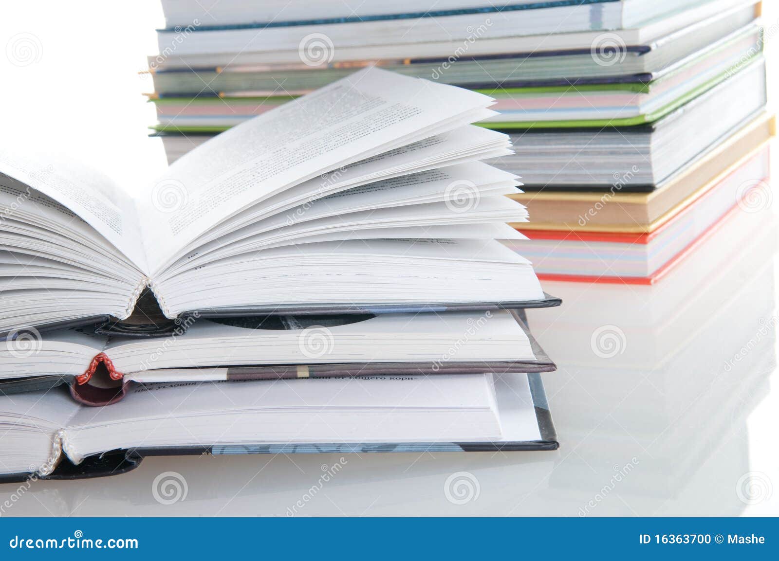 Pile of Books. Isolation on the White Stock Photo - Image of background ...