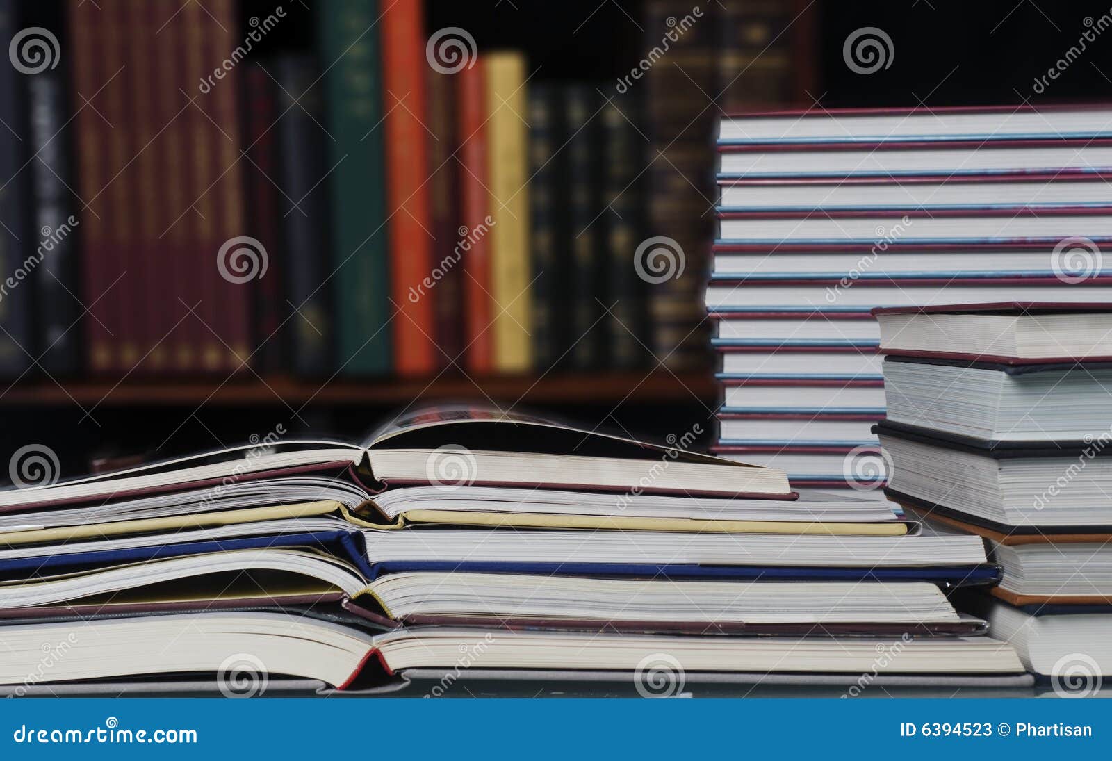 Pile of books in library stock image. Image of library - 6394523